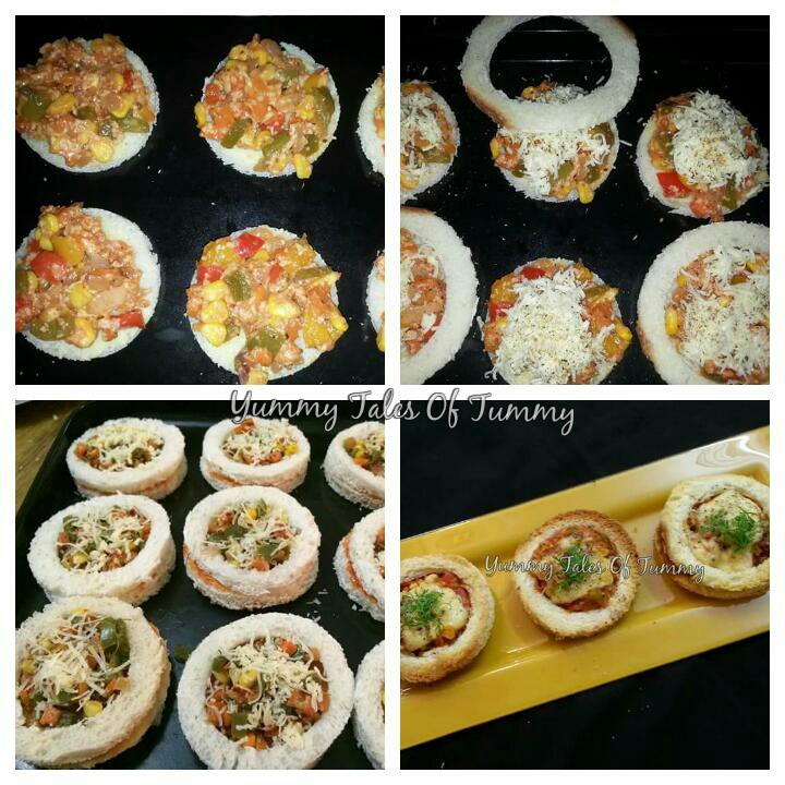 Bread Cheesy Discs Recipe - Yummy tales of tummy