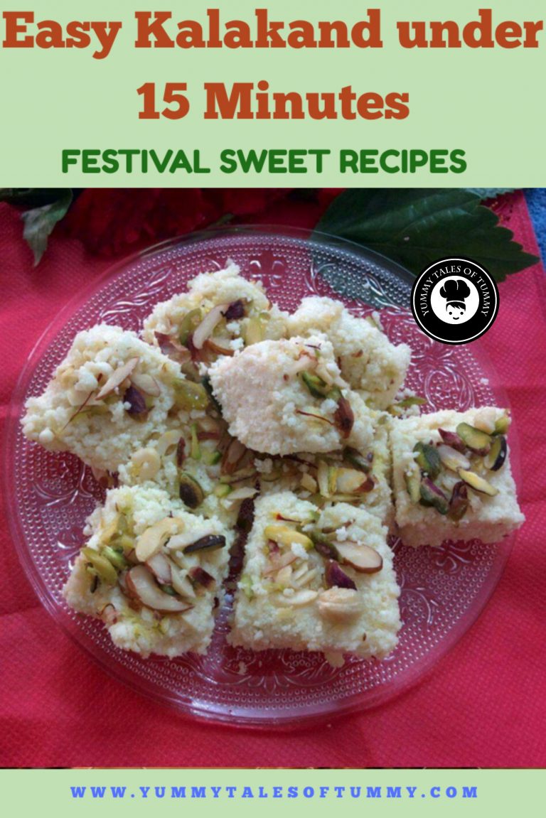 Easy Kalakand | Indian milk cake - Yummy tales of tummy