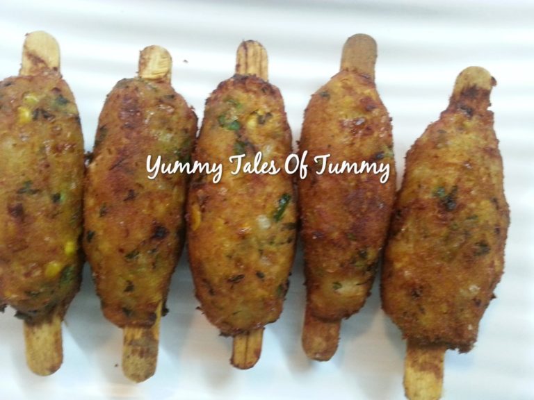 Corn and Vegetables Kababs - Yummy tales of tummy