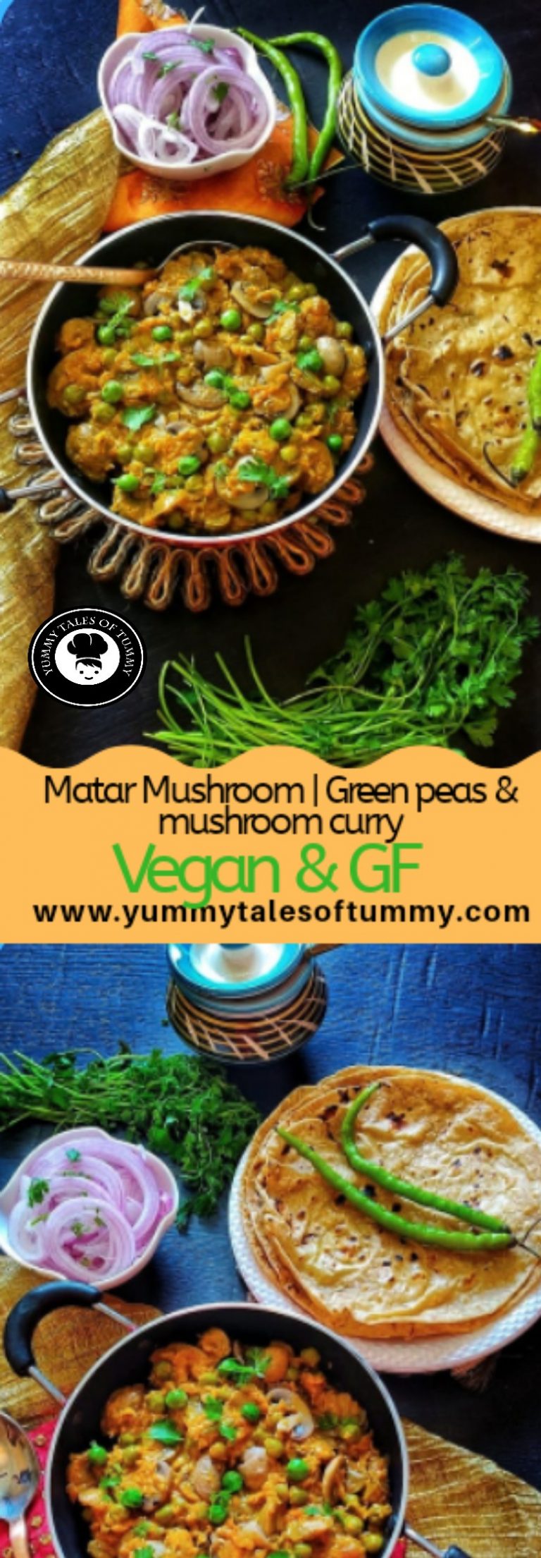 Matar Mushroom recipe | Mutter mushroom | Mushroom matar masala - Yummy ...