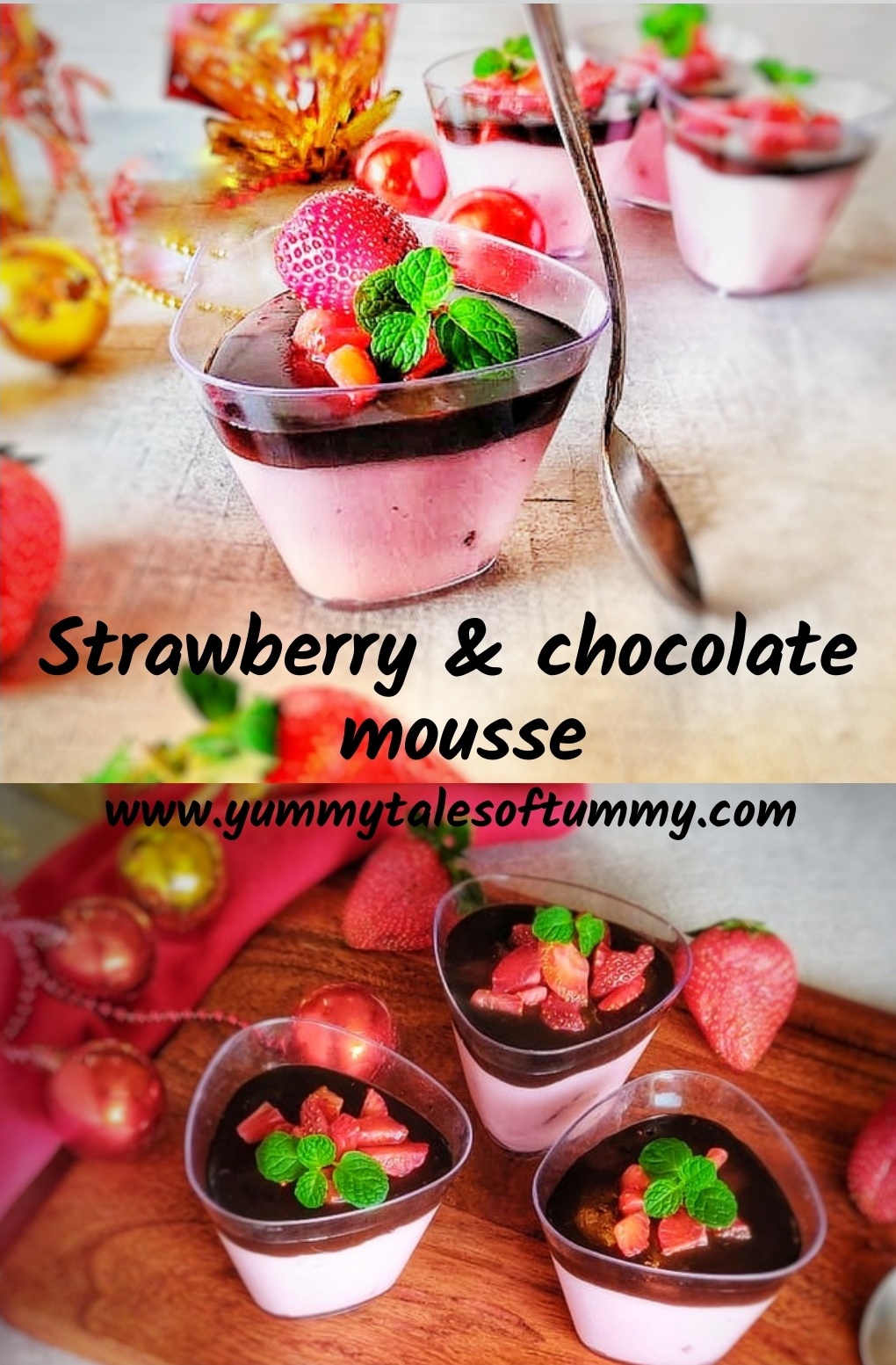 Strawberry and Chocolate Mousse - Yummy tales of tummy