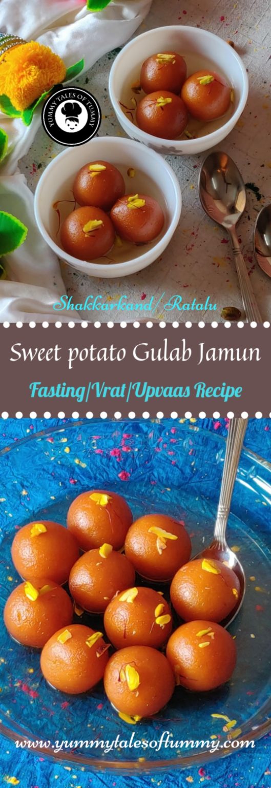 Sweet potato gulab jamun | Shakarkand ke gulab jamun - Yummy tales of tummy