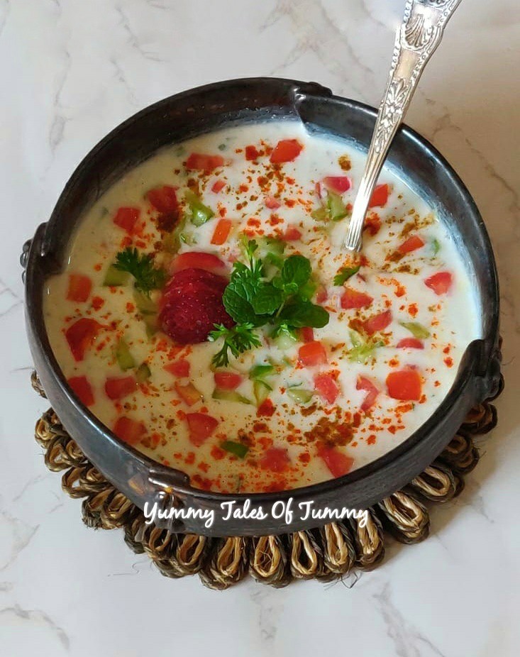 Vegetable raita | Mixed vegetable raita - Yummy tales of tummy