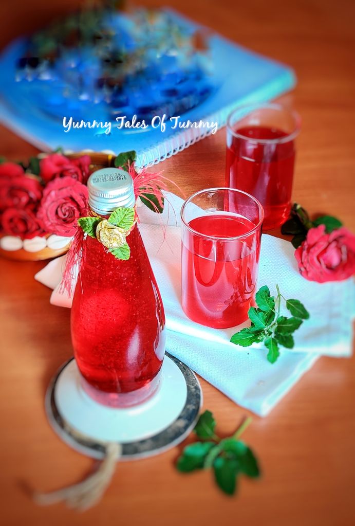 Rooh Afza syrup recipe | Recipe of Gulab sharbat - Yummy tales of tummy