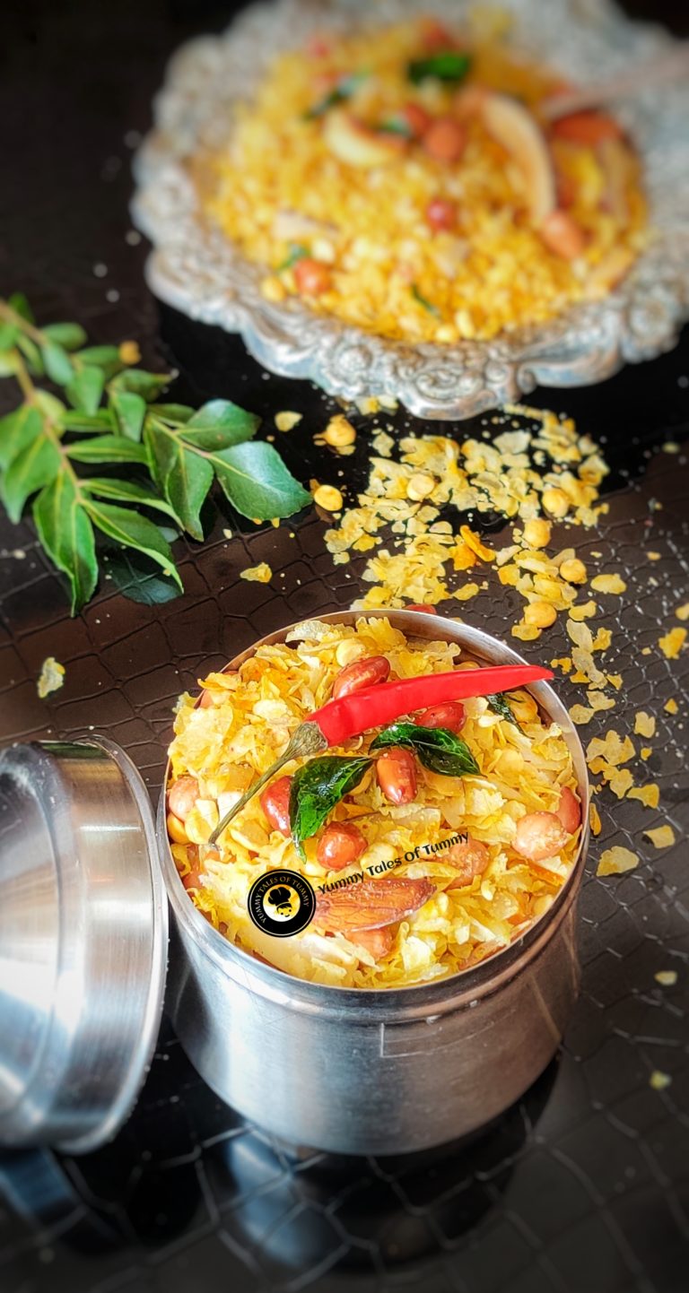 Poha Chivda Recipe | Patla poha chivda recipe - Yummy tales of tummy