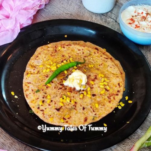 Moong Dal Paratha | Yellow mung dal stuffed Paratha - Yummy tales of tummy