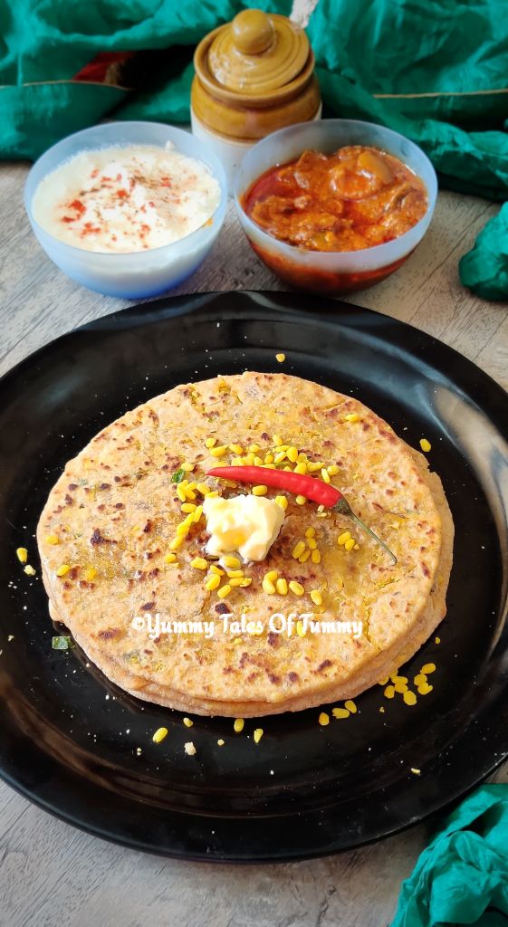 Moong Dal Paratha | Yellow mung dal stuffed Paratha - Yummy tales of tummy