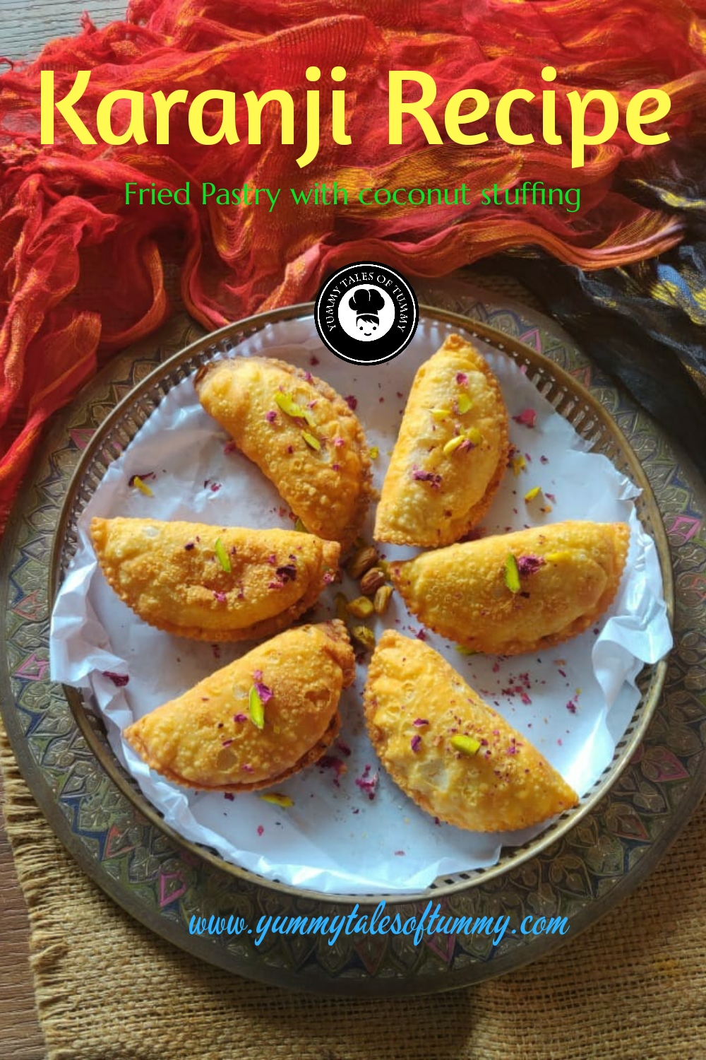 Maharashtrian Karanji Recipe | Coconut Gujiya - Yummy tales of tummy