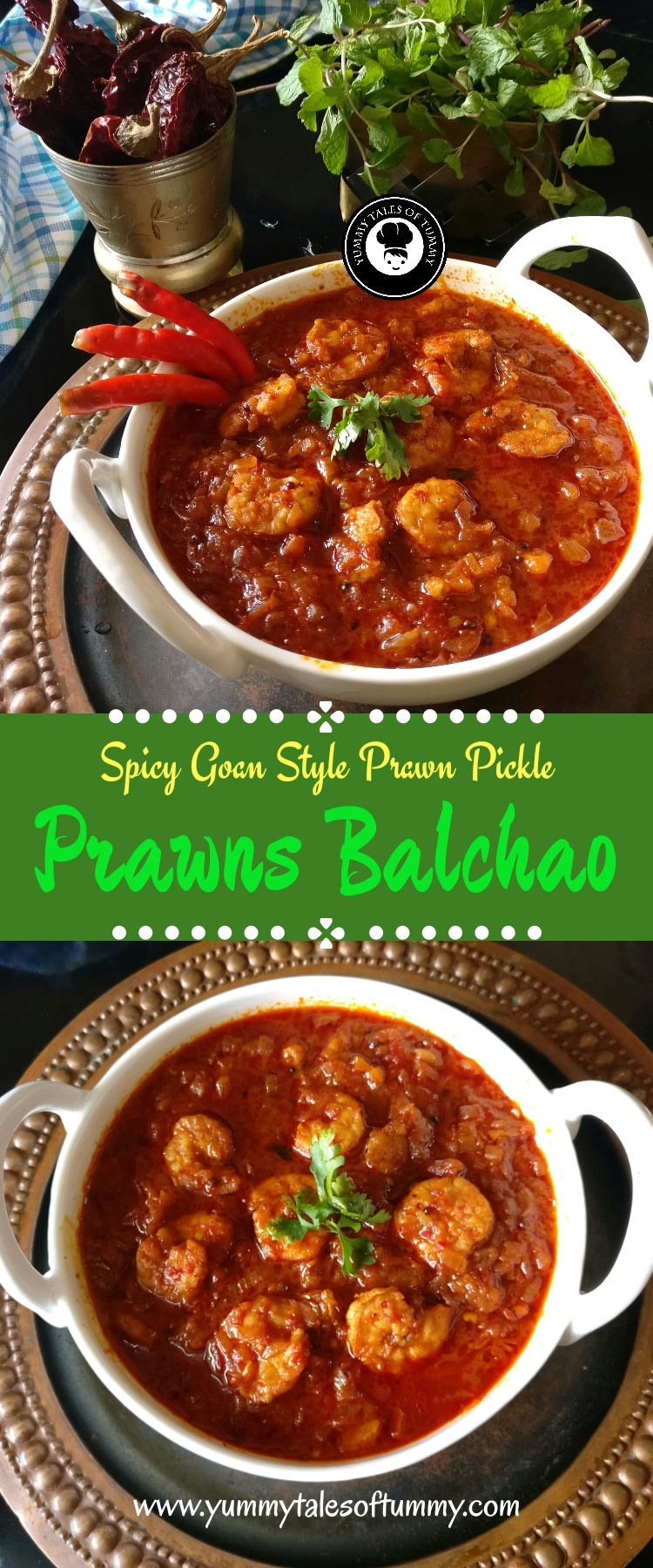 Prawns Balchao | Goan Prawns pickle Recipe - Yummy tales of tummy