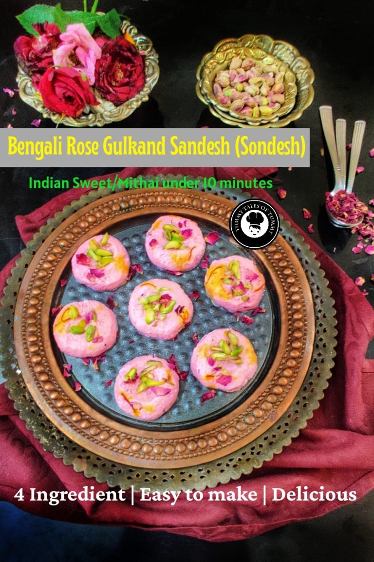 Bengali Rose Gulkand Sandesh (Sondesh) - Yummy tales of tummy