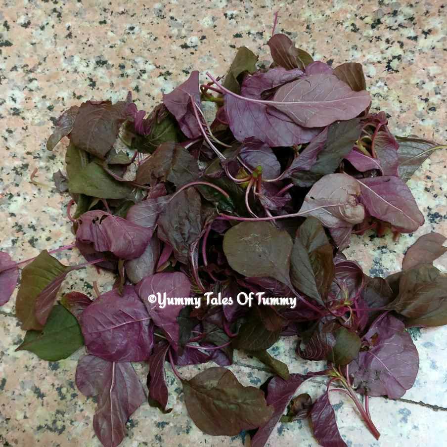 Lal saag patta chaat | Amaranth leaves chaat - Yummy tales of tummy