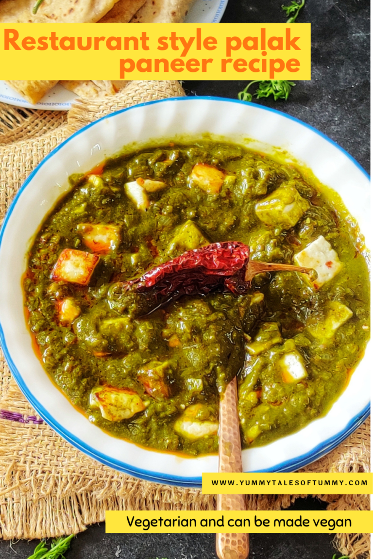 Palak paneer recipe | How to make palak paneer - Yummy tales of tummy