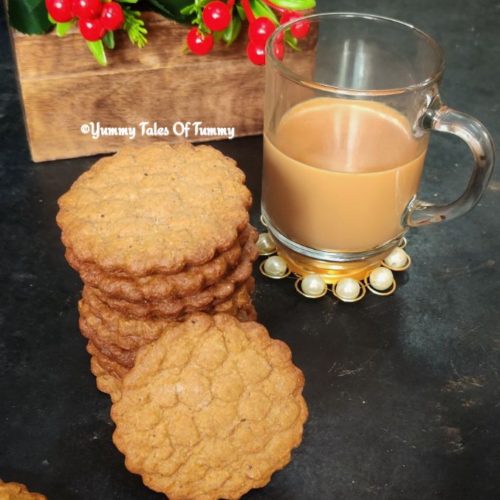 Spiced Whole Wheat Cookies | Atta Biscuits - Yummy tales of tummy