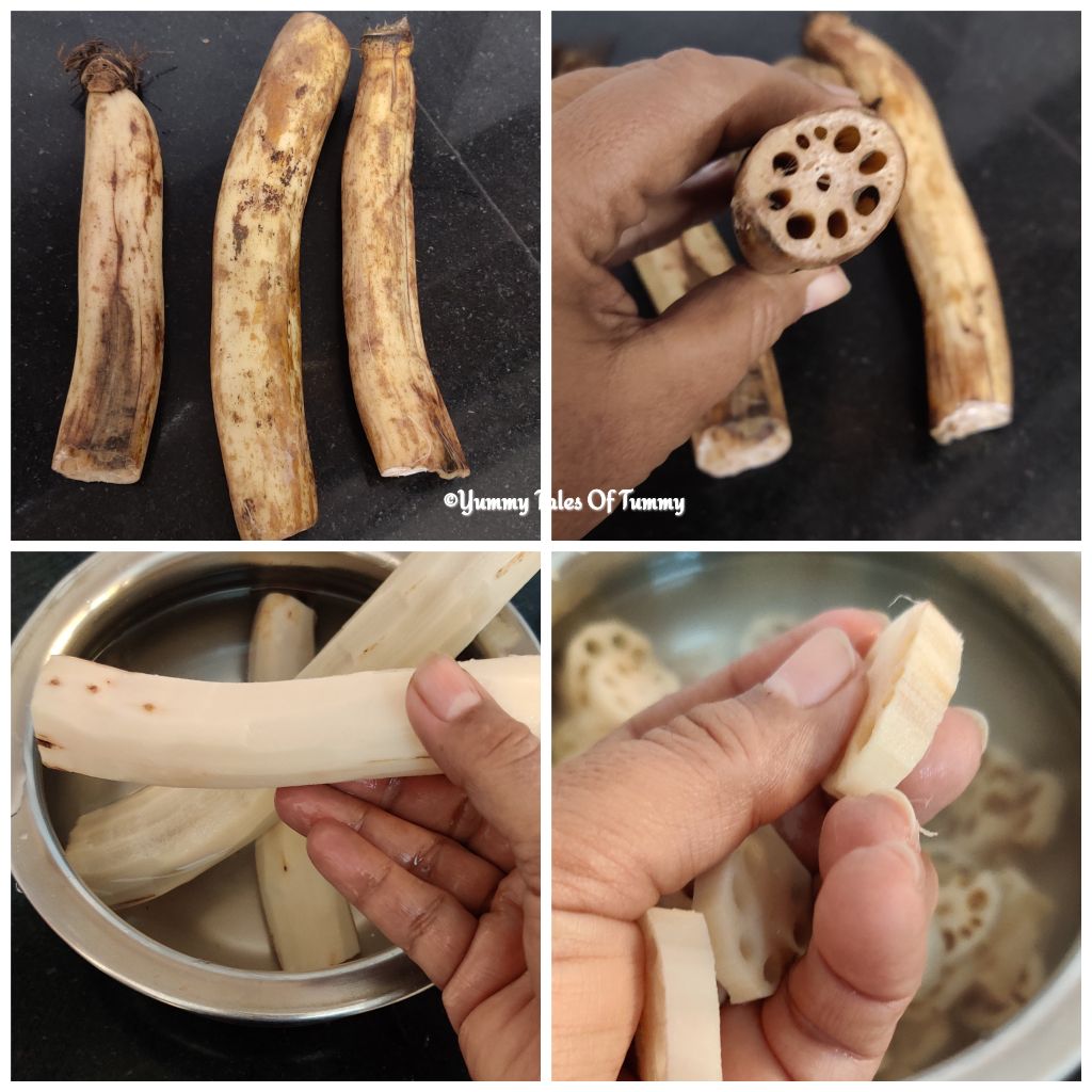 Kamal Kakdi Ki Sabzi (Seyal Bhee Patata) | Lotus stem curry - Yummy ...