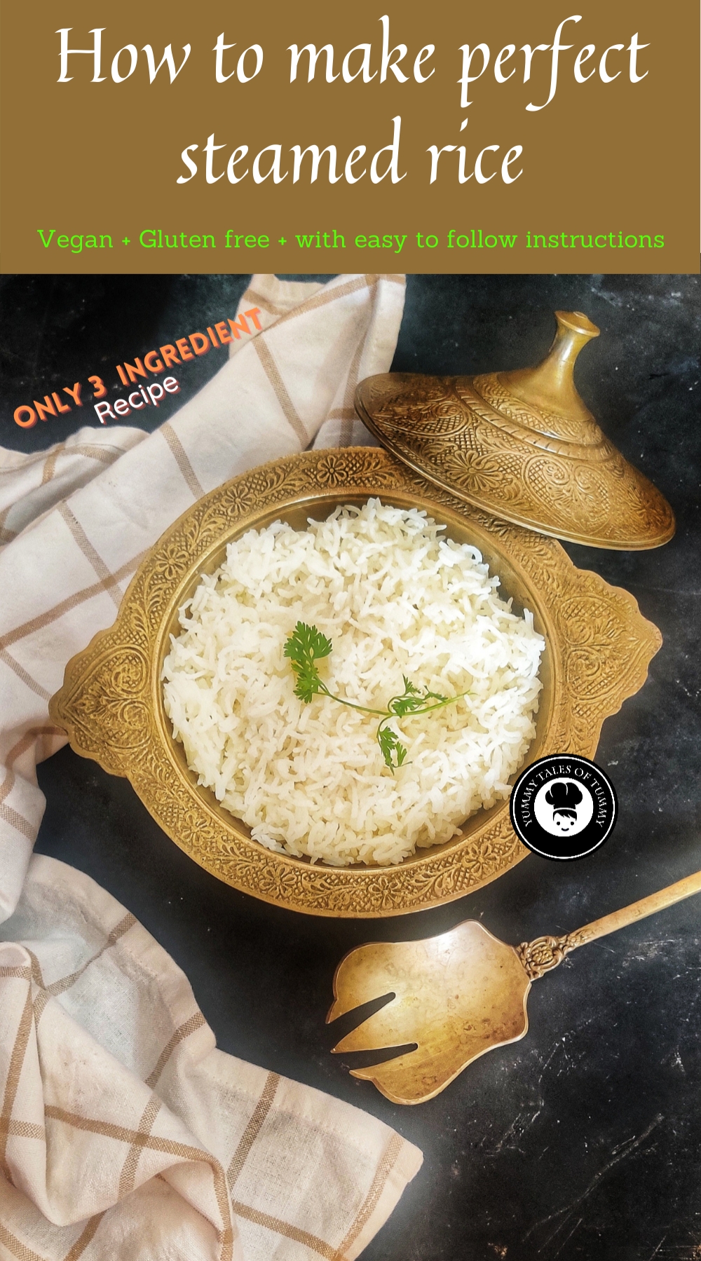 How to cook rice | Steamed Rice Recipe - Yummy tales of tummy