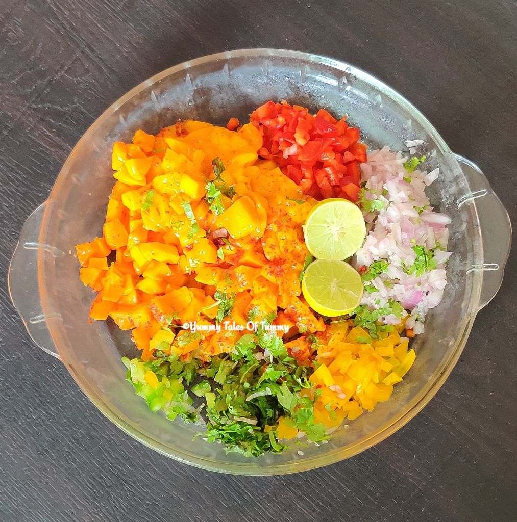 7 Ingredient Fresh Mango Salsa | Mango Salsa - Yummy tales of tummy