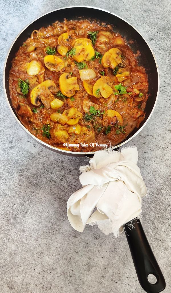 Mushroom Do Pyaza | Khumb Do Pyaza | Mushroom and Onions curry - Yummy ...