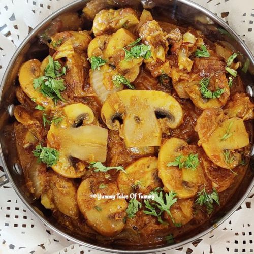 Mushroom Do Pyaza | Khumb Do Pyaza | Mushroom and Onions curry - Yummy ...