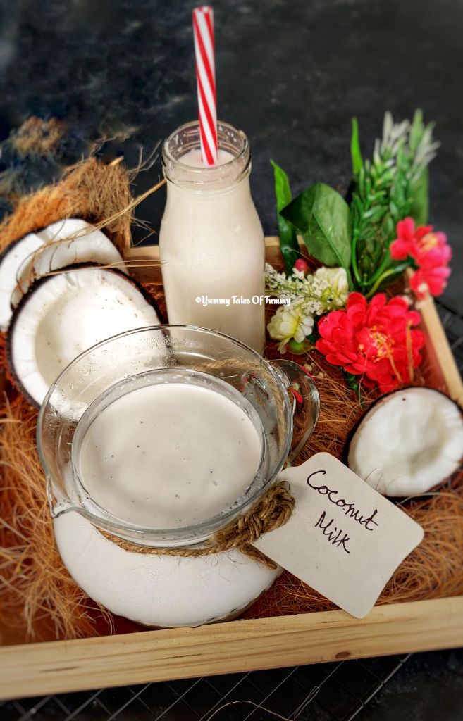 2 ingredient Homemade Coconut milk | How to make coconut milk at home ...