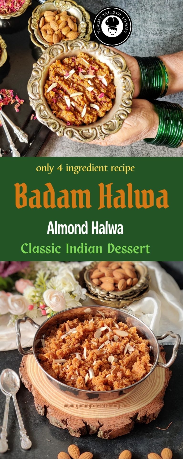 Badam Halwa Recipe | Almond Halva | Badam Sheera - Yummy tales of tummy