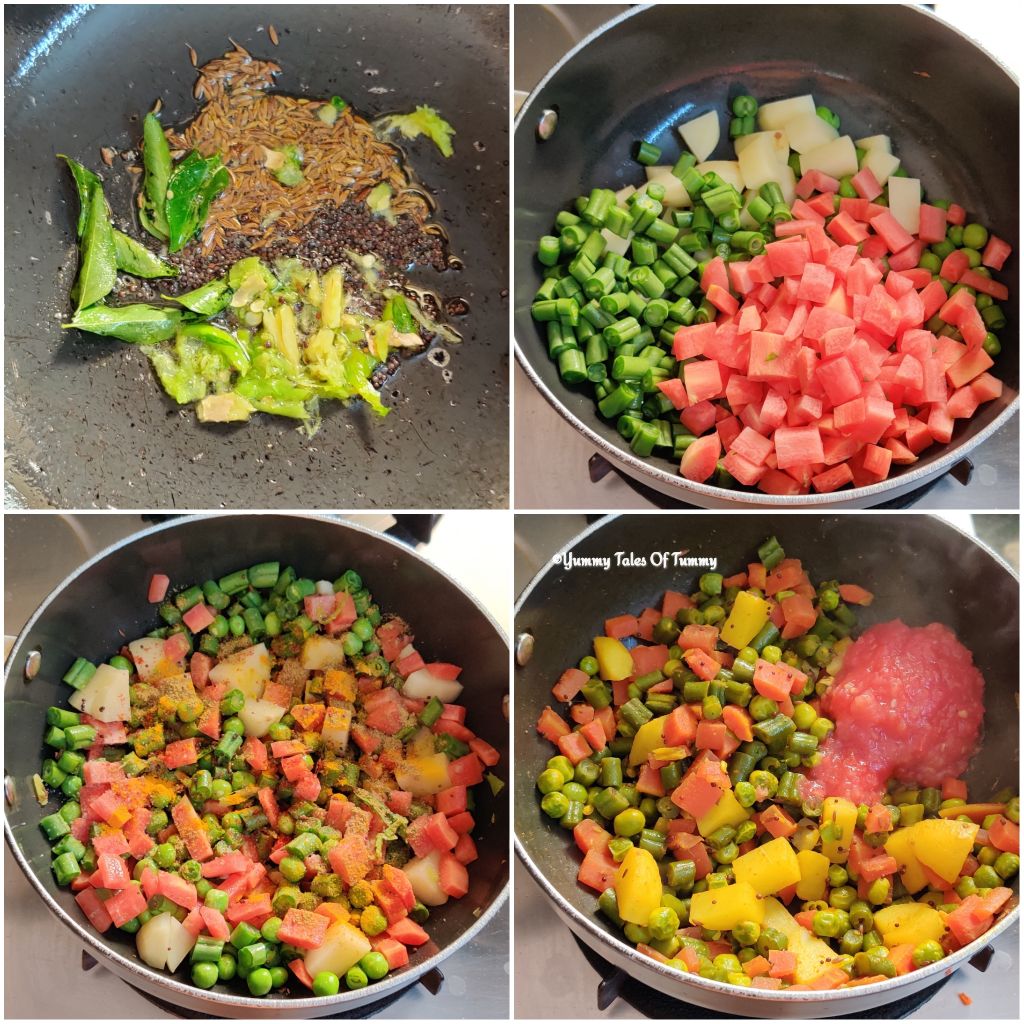 Gajar matar Aloo Recipe | Indian Carrot, peas & Potato sabzi - Yummy ...