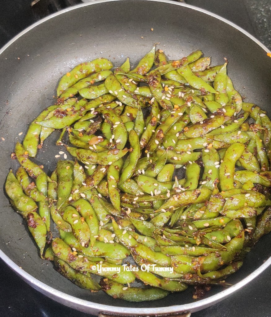 The Best Stir Fry Edamame | Edamame stir fry Recipe - Yummy tales of tummy