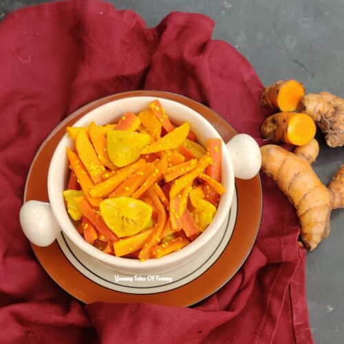 Fresh Turmeric Pickle | Kachi Haldi ka Achar - Yummy tales of tummy