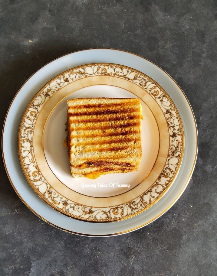 Vegan Potato Sandwich (Aloo masala sandwich) - Yummy tales of tummy
