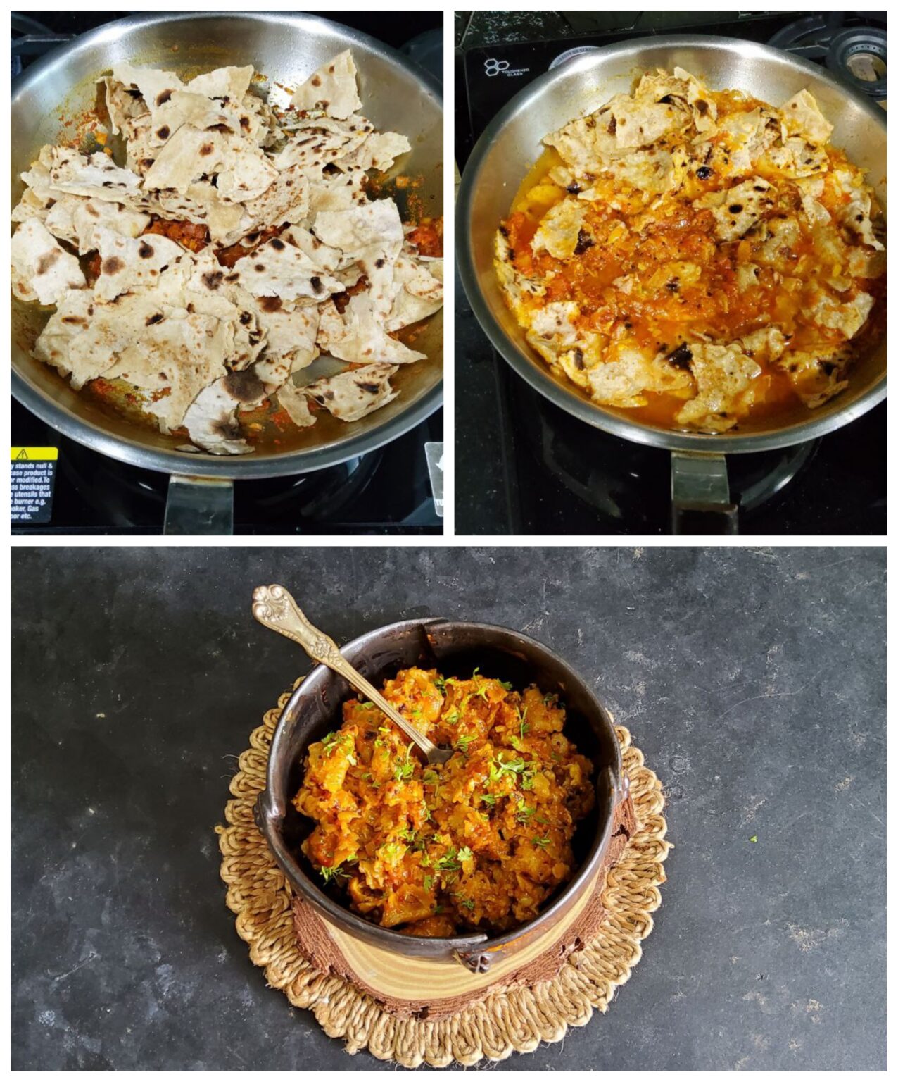 Seyal fulka | Seyal Maani | Leftover Roti snack - Yummy tales of tummy
