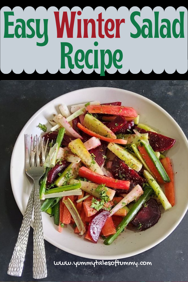 Easy Winter Salad Recipe - Yummy tales of tummy